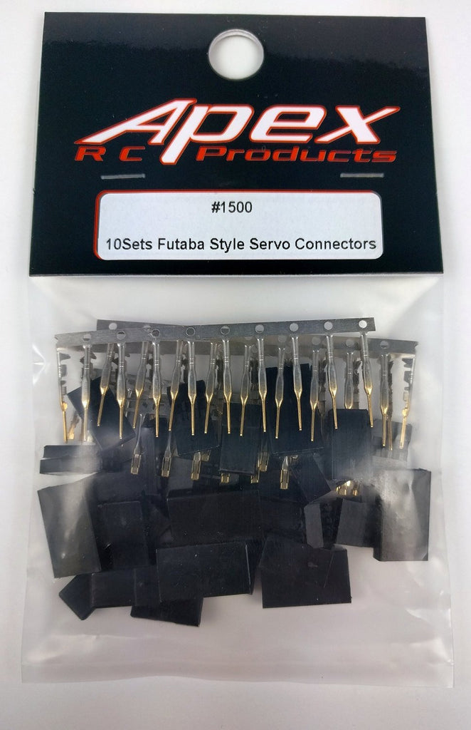 Apex RC Products Male/Female Futaba J Style Servo Connector Plugs - 10 ...
