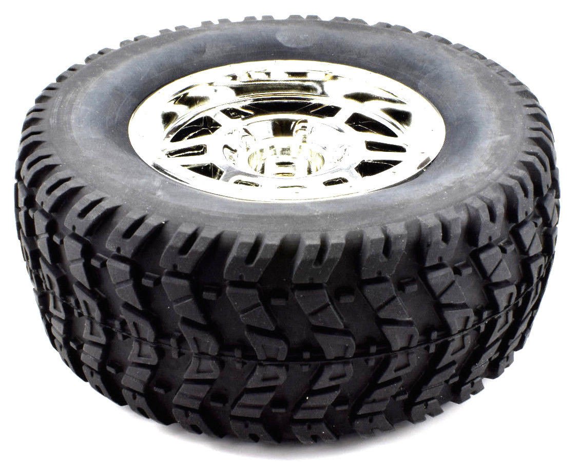 Apex RC Products 1/10 Short Course Off-Road Chrome Split 6 Spoke Wheel ...
