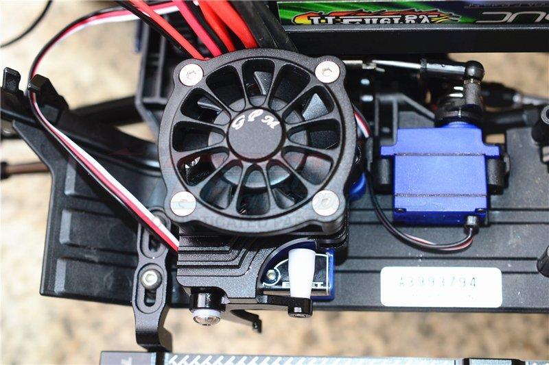 GPM Racing Traxxas TRX-4 Black Aluminium Motor Cooling Fan W/ Easy Swi ...